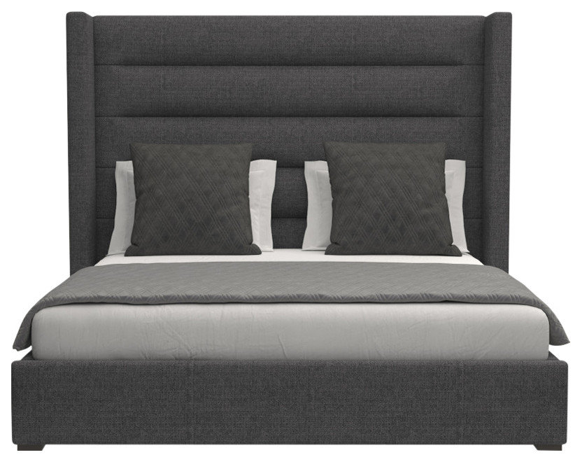 Nativa Interiors Aylet Horizontal Channel Tufted Bed, King ...