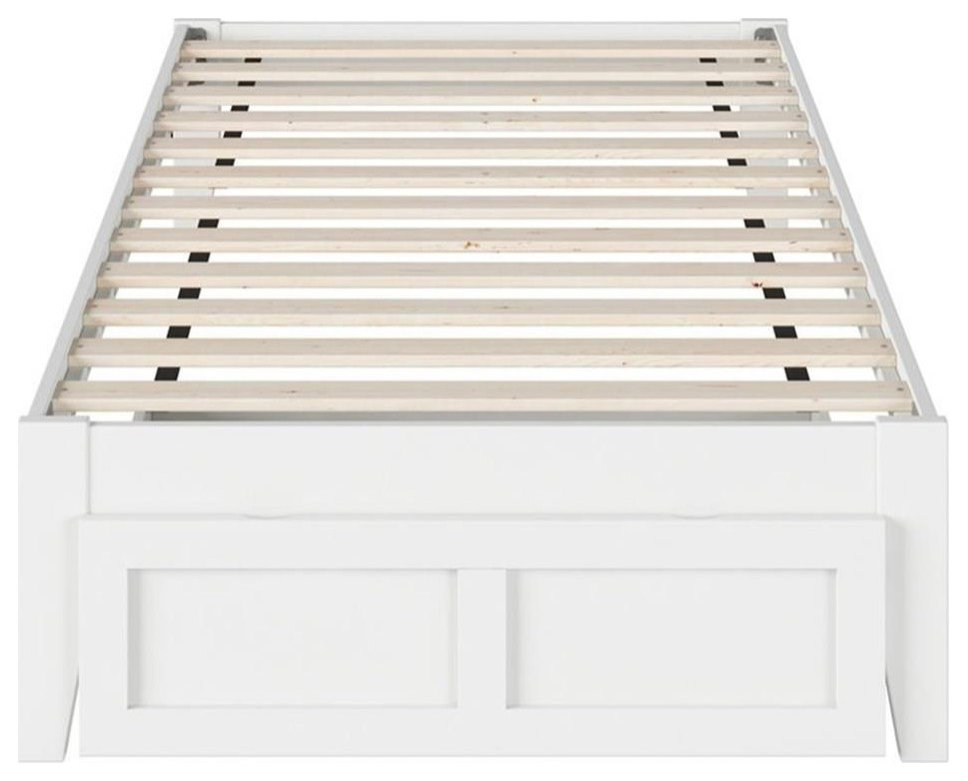 AFI Colorado Solid Wood Twin Bed with Foot Drawer and USB Charger in ...