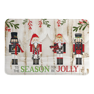 Laural Home Nutcracker Christmas Memory Foam Rug, 21" X 34 ...