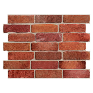 3D Wall Panel Featuring Old Red Brick Design 23.5 by 17.25 Inches 572OR ...