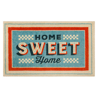 Home Sweet Home Area Rug, 1' 6" x 2' 6" - Midcentury - Area Rugs - by ...