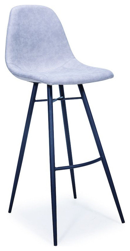 Paris Barstool Light Grey - Midcentury - Bar Stools And Counter Stools ...