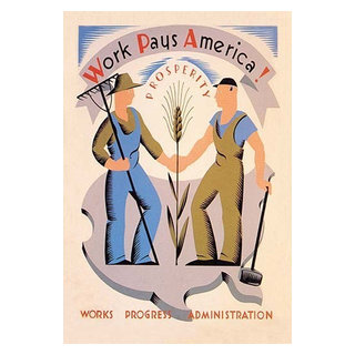 Work Pays America!, 20" x 30" - Traditional - Prints And Posters - by ...