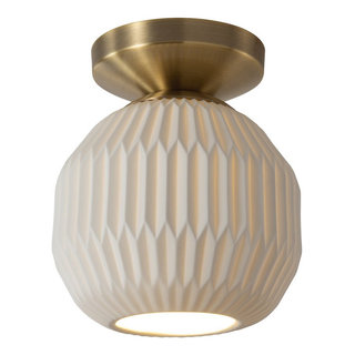 Moraga Bone Porcelain Semi-Flush Mount Ceiling Light - Contemporary ...