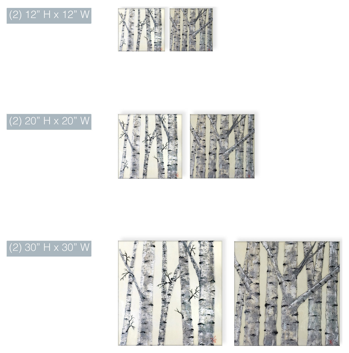 Monoscape XXVI' 2 Piece Wrapped Canvas Wall Art Set by Karen Biery, 12 ...