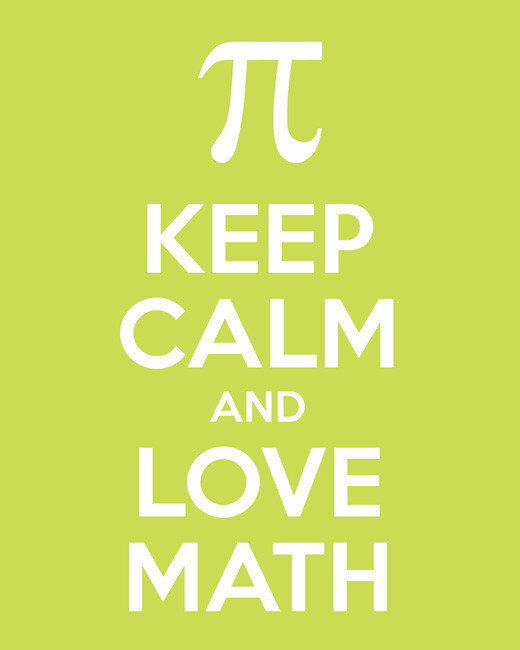 Keep Calm and Love Math, premium art print (citrus), 10" x 12" (8" x 10 ...