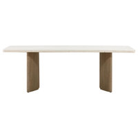 Modern White Terrazzo Outdoor Dining Table - Transitional - Dining ...
