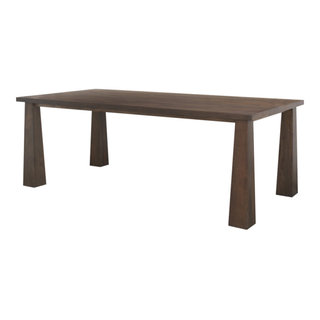 Wolcott Rectangular Dark Brown Solid Wood Dining Table - Modern ...