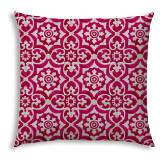 Athenia Raspberry Jumbo, Zippered Pillow Cover With Insert ...