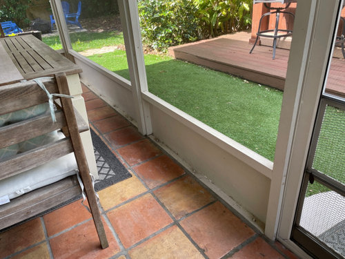 Ideas for updates screened porch aluminum knee wall