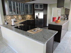 Has anyone used the color boulder for kitchen cabinets?