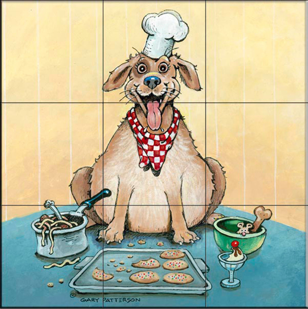 Tile Mural, Got Food by Gary Patterson, 17" x 17" (16 Tiles ...