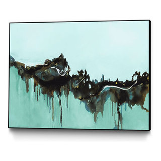 "Above and Below I" Art block Framed Canvas, 20"x16" - Contemporary ...