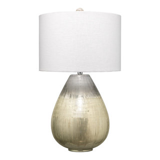 Damsle Glass Table Lamp, Silver - Transitional - Table Lamps - by Jamie ...