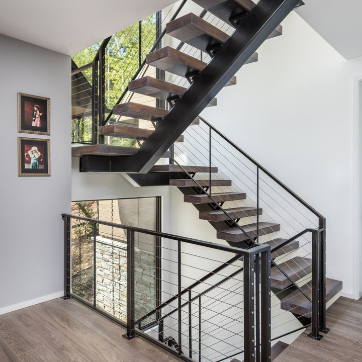 75 Beautiful Staircase with Open Risers Ideas and Designs - July 2025 ...