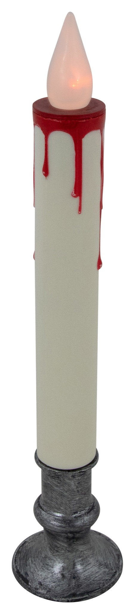 9" Flickering LED Halloween Candle Lamp with Dripping Blood Effect ...