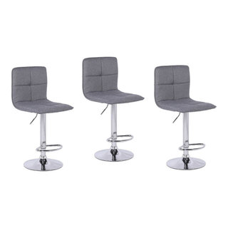 Lutch Adjustable Stool, Set of 3 - Transitional - Bar Stools And ...