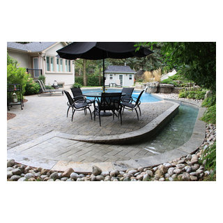 Wheelchair Accessible Pool Renovation with Waterfall and Slide ...