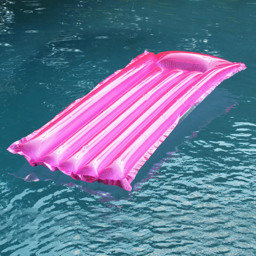 72" Pink Inflatable Reflective Sun tanner Pool Float - Modern - Pool ...