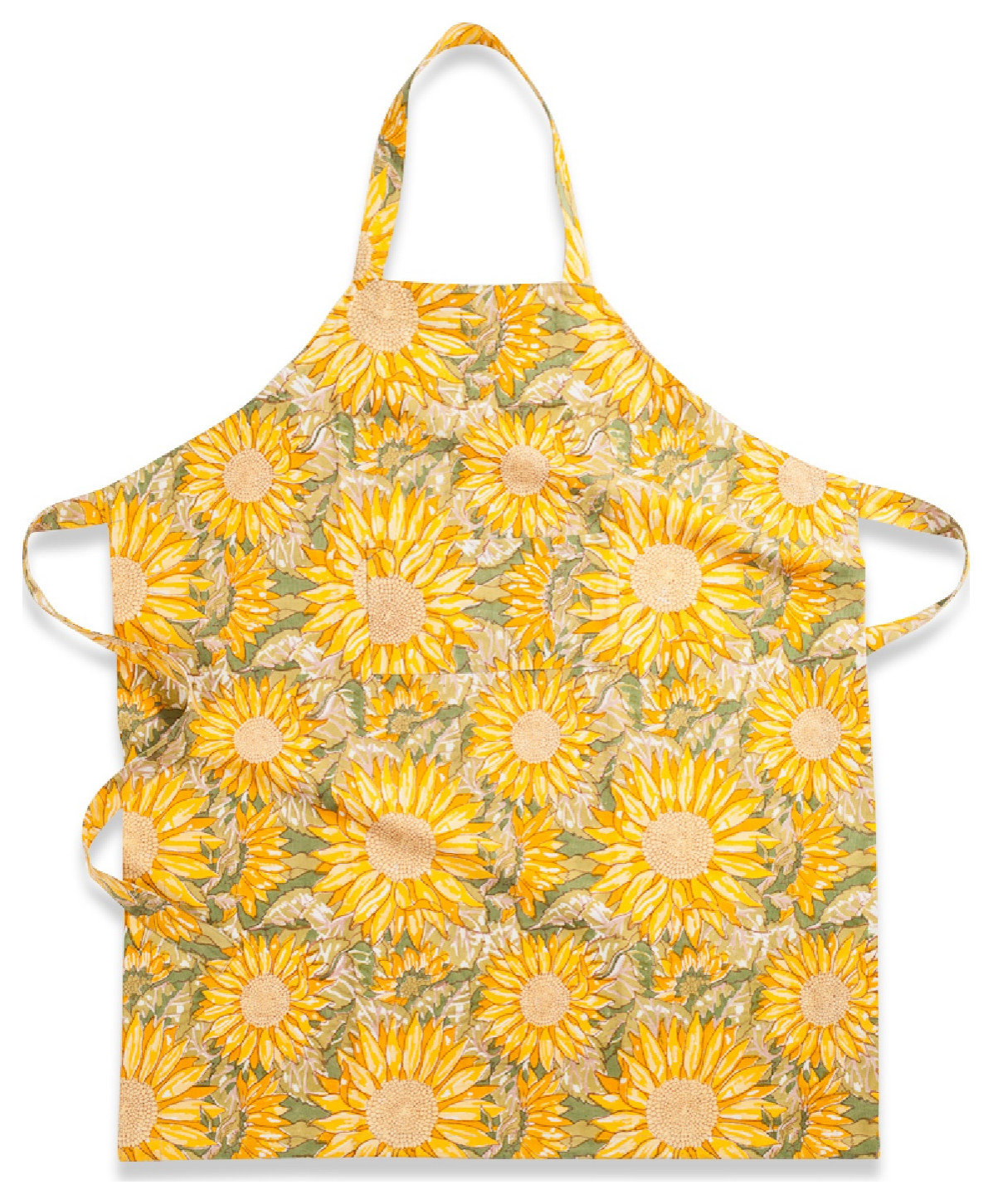 Sunflower Apron - Yellow/Green - 32" x 36" - Transitional - Aprons - by ...