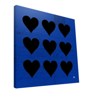 Boise State University Broncos Hearts Canvas Print, 12"x12", 12"x12 ...