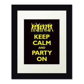 Keep Calm and Party On, archival print (avacado halftone ...