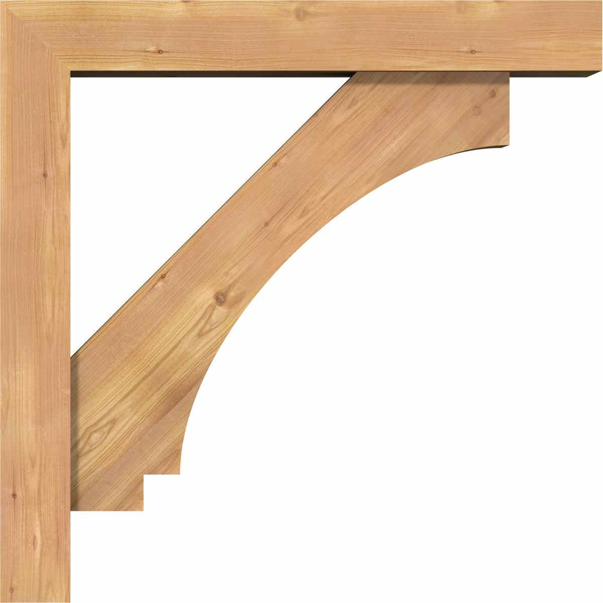 Imperial Block Rough Sawn Bracket w/ Offset Brace, 30"D x 30"H ...