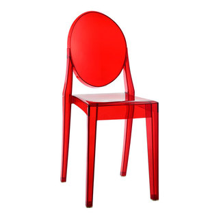 Modern Red Casper Dining Side Chair, 19.5"Lx15"Wx35.5"H - Contemporary ...