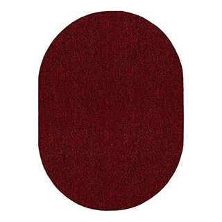 Saturn Collection Solid Color Indoor Outdoor Area Rugs, 6' x 8' Oval ...