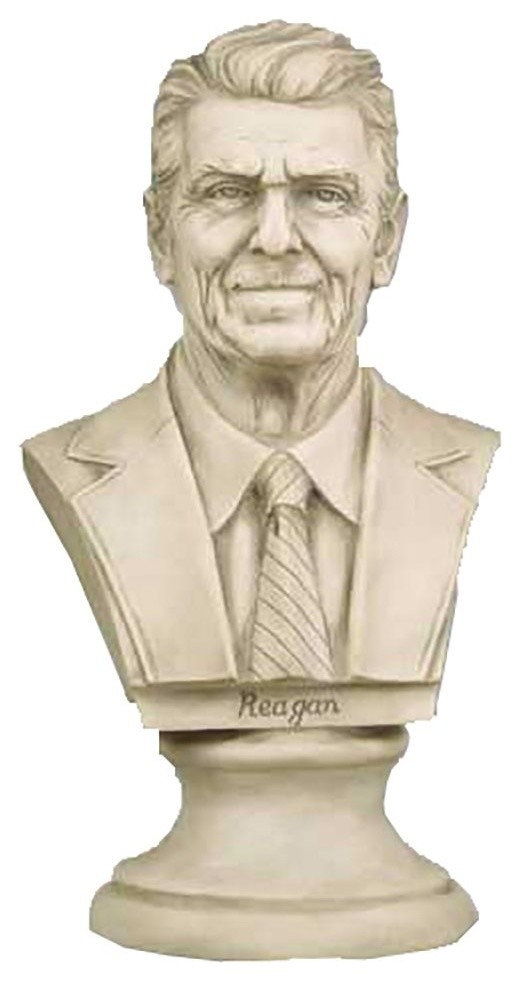 Ronald Reagan Bust 12" H, Busts Famous Americans - Traditional - Garden ...