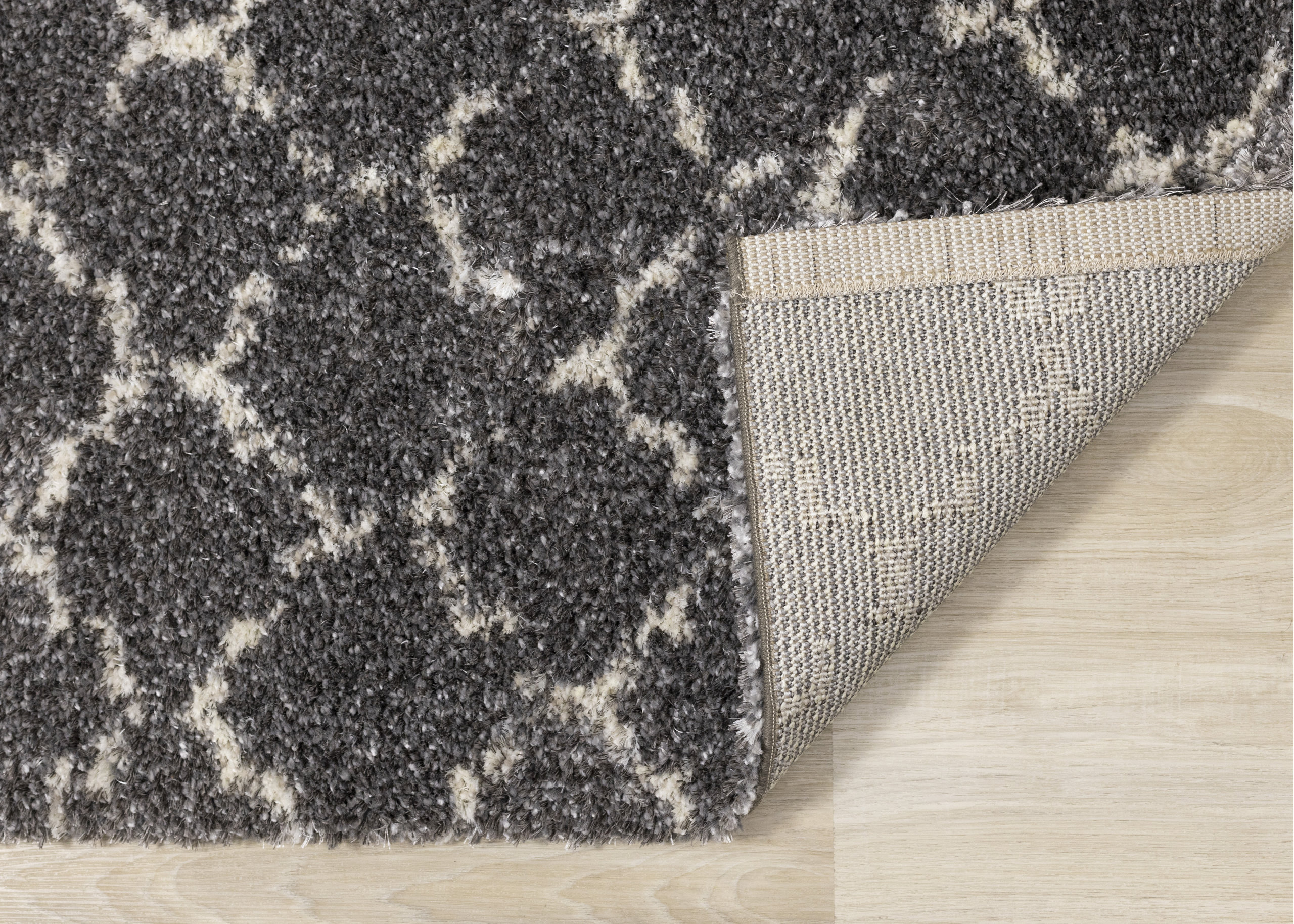 Lush Collection Grey Cream Lattice Rug, 7'10"x11'2" - Contemporary ...