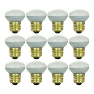 12 Pack Sunlite Incandescent 25 Watt R14 Reflector 170 Lumens Frost ...