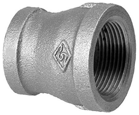 Galvanized Malleable Iron Reducing Coupling, 0.5"x0.125", 0.75"x0.75 ...
