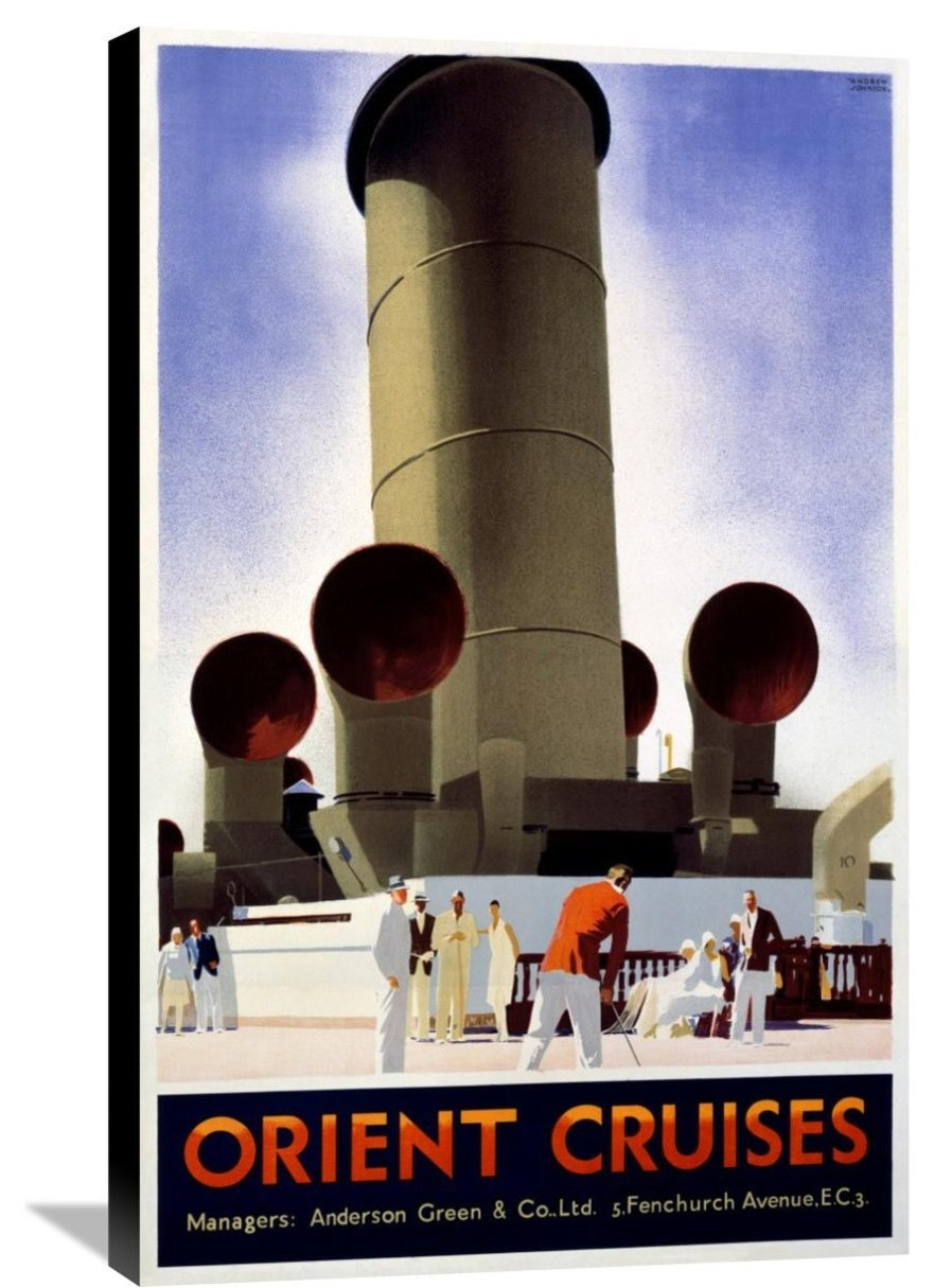 Orient Cruises, 23"x36" - Midcentury - Prints And Posters - by Global ...