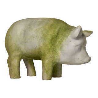 Folk Pig Garden Animal Statue - Farmhouse - Garden Statues And Yard Art ...