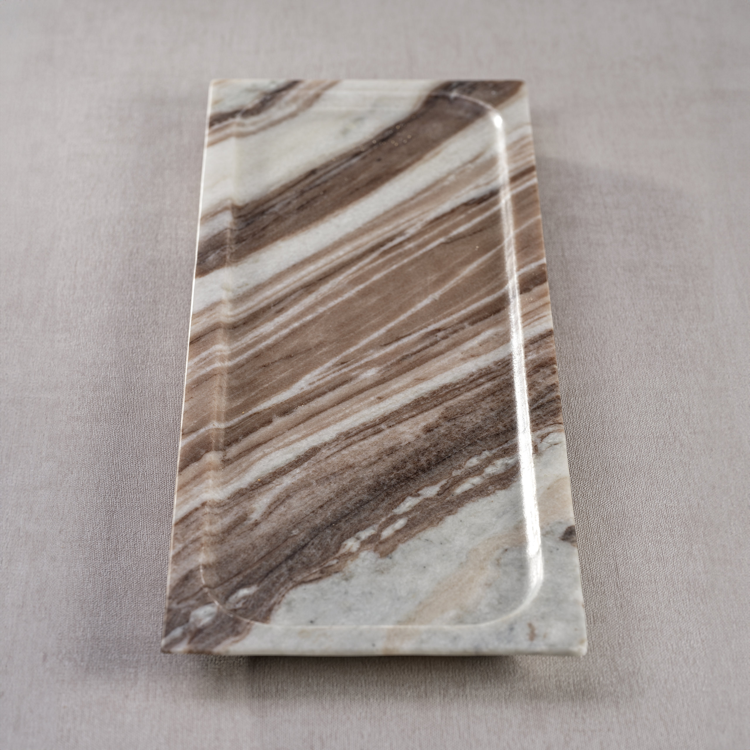 Altamura Rectangular Marble Tray, Large - Traditional - Serving Trays - by Zodax | Houzz