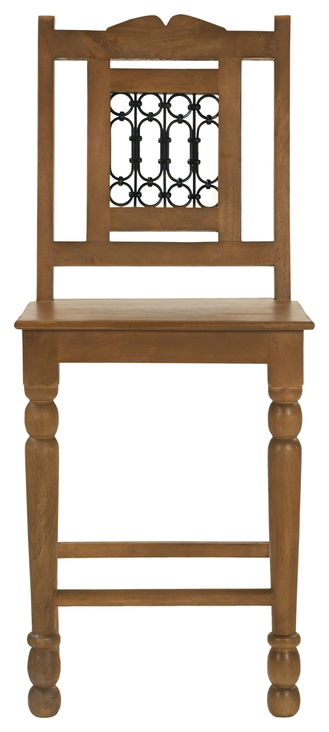 Bliss Counter Chair 2-Piece Set in Traditional Spice Tan on Solid Wood ...
