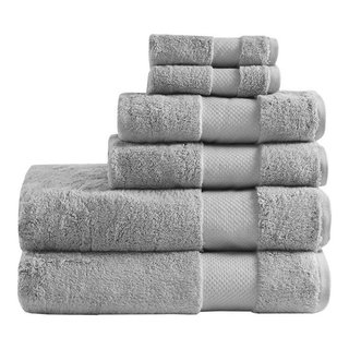 Cotton 6 Piece Bath Towel Set - Contemporary - Bath Towels - by Bison ...
