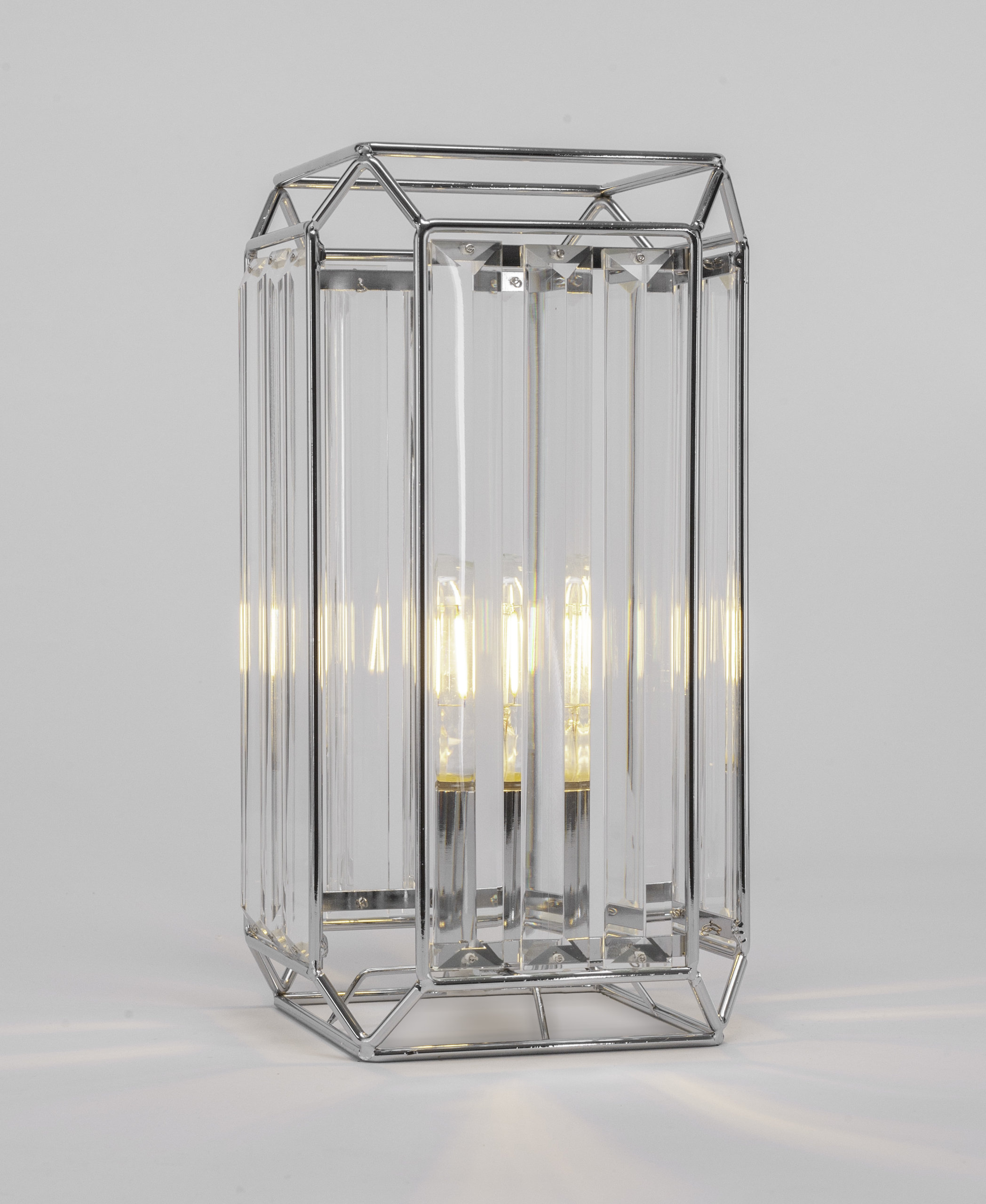 Genesis Accent Table Lamp Shown, Chrome Finish With 3 Watt LED Bulb ...