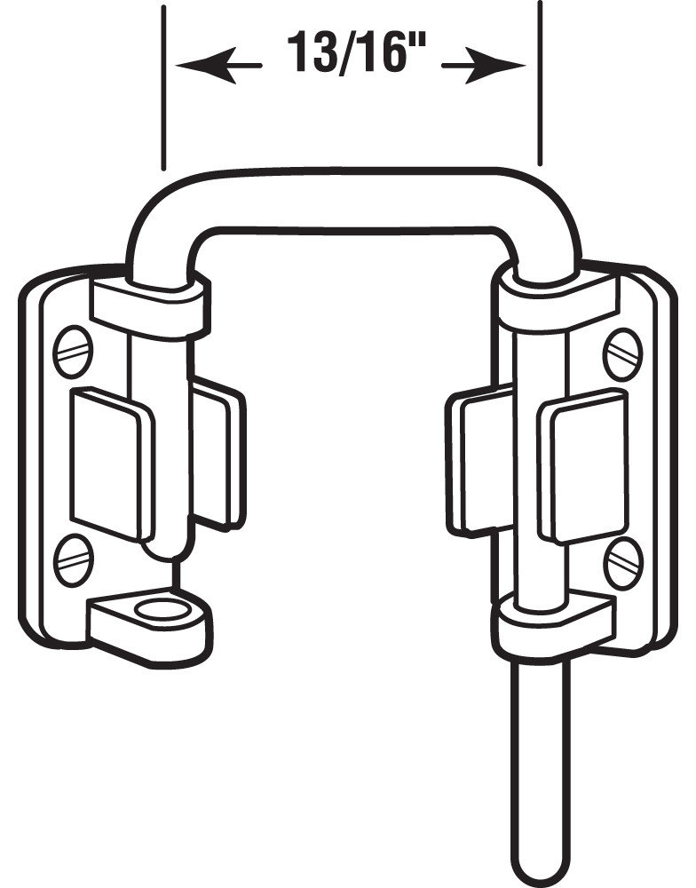 Sliding Door Loop Lock, 13/16", Stainless Steel Construction ...
