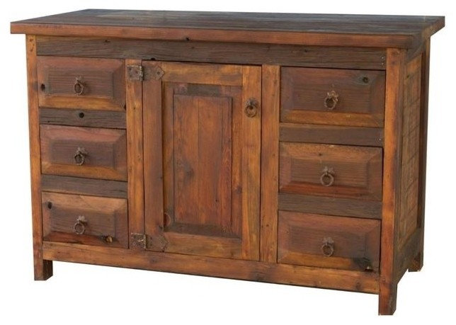 Spade Rustic Bathroom Vanity - Rustic - Bathroom Vanities And Sink ...