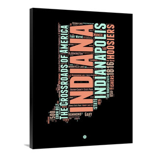 "Indiana Word Cloud 1" Fine Art Print, 30" x 40" - Modern - Prints And ...