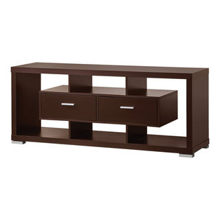 Coaster Darien 2-drawer Rectangular Wood TV Console for TVs up to 65 ...