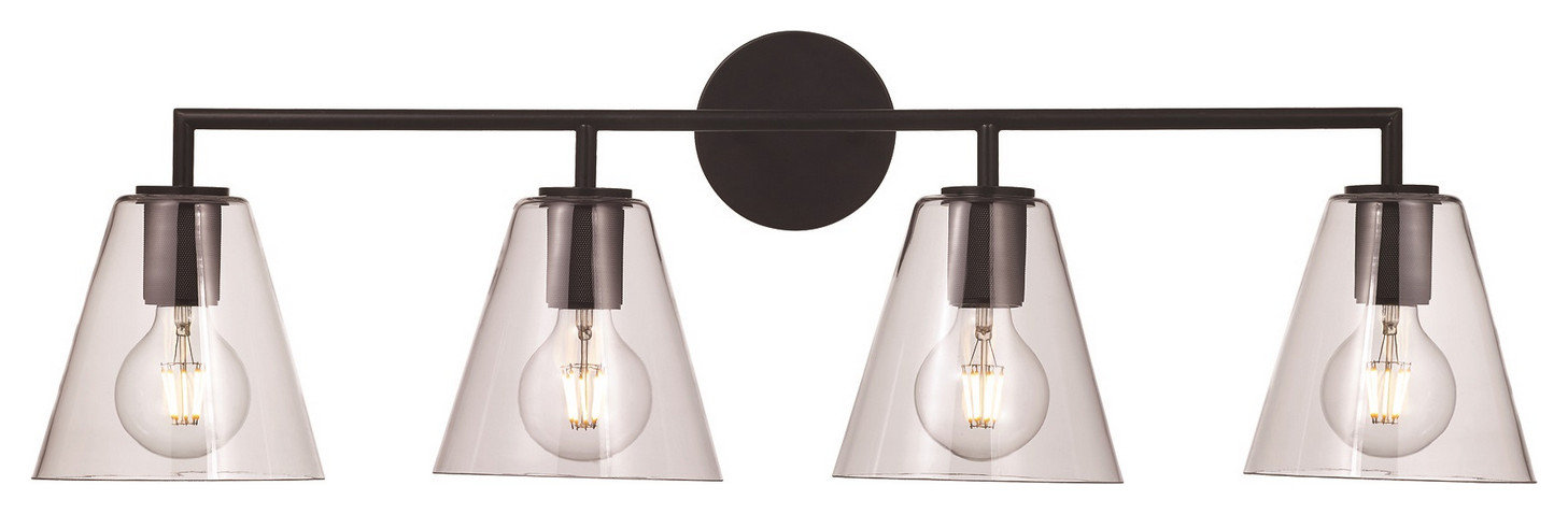 Four Light Vanity Bar, Black - Transitional - Bathroom Vanity Lighting ...