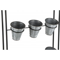 Nine Pot Metal Framed Wall Planter - Farmhouse - Outdoor Pots And ...