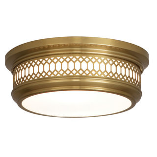 Robert Abbey Tucker S Flushmount Tucker 12" Flush Mount Ceiling - Transitional - Flush-mount ...