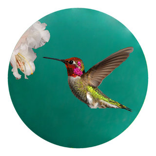Andreas Custom Anna Hummingbird Trivet, 8" Round - Tropical - Trivets ...