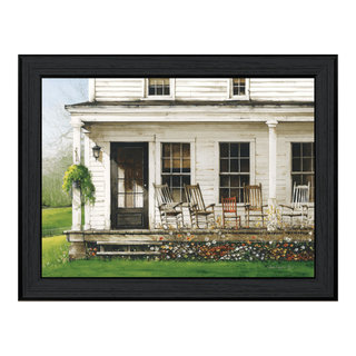 Back Porch Gathering 1 Black Framed Print Wall Art - Farmhouse - Prints ...