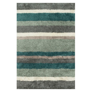 Loloi Garden Shag Collection Rug, Spa and Multi, 9'3"x13 ...