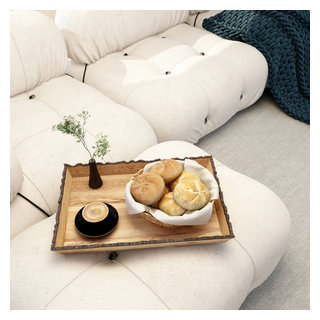 Darius Rectangle Wood Trays, Set of 2 - Rustic - Serving Trays - by ...